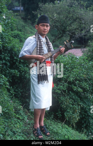A Sikkim man in traditional costume. Gangtok, Sikkim, India. 2000 Stock ...
