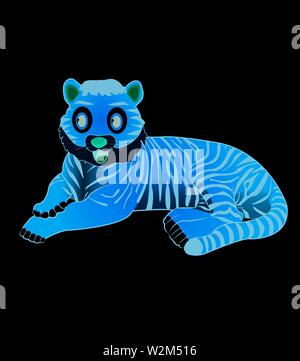 Cute safari wild tiger animal pattern for babies room decor. Seamless ...