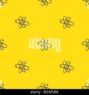 Atom symbol Seamless Pattern hand drawn. Vector Illustration Stock ...