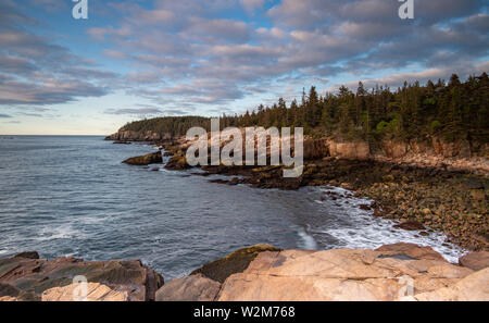 Banner Coastline of Acadia National Park Stock Photo - Alamy