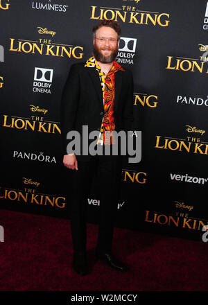 Seth Rogen attends the world premiere of Disney's "The Lion King" at ...