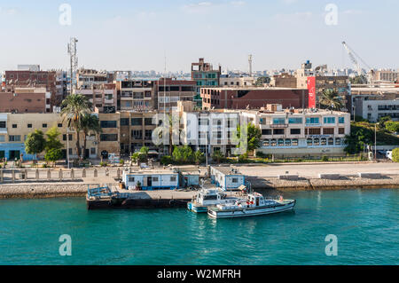 Suez Canal House in Port Said Egypt Stock Photo - Alamy