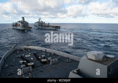 U.S. Marines approach the USN training boat USNS Hunter during search ...
