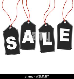 Sale background tags icons with inscription. Vector Stock Vector Image ...