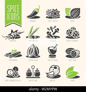 Vector Spice Multiple Icons Set Stock Vector Image & Art - Alamy