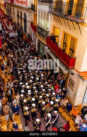 Marching band, Santa Semana (Holy week), Seville, Seville Province ...
