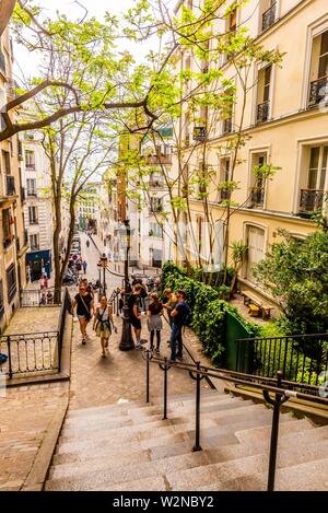 Stairs at Sacre Coeur, Montmartre, Paris, France Stock Photo - Alamy