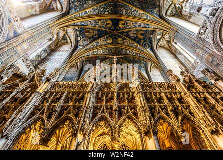 Interior view of Albi Cathedral, France showing the fresco Stock Photo ...