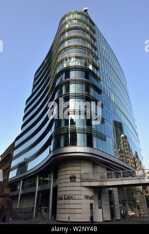 One London wall office block architecture. London wall, London, England ...