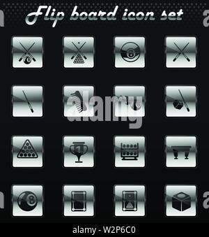 Billiard web icons for user interface design Stock Vector Image & Art ...
