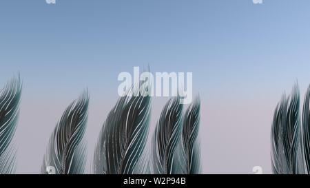 Soft silky feathers isolated on background with copy space for text and ...
