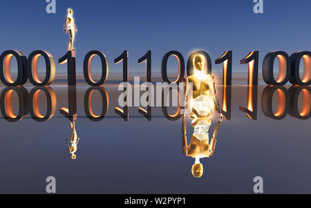 Computer science is a binary number system. Programming, coding, hacker ...