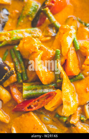 Curry Assam Fish slice with eggplant brinjal okra lady's fingers long ...