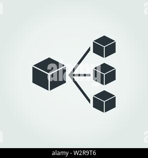 Data structure icon. Monochrome simple sign from data analytics ...