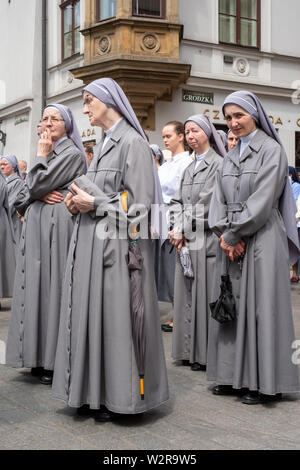 polish nuns in the streets of the Old city. jerusalem Old City. israel ...