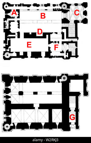 Plan of Castle Rising Castle Stock Photo - Alamy