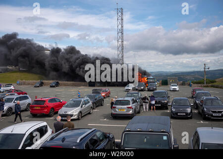 GREAT ORME SUMMIT LLANDUDNO BUS FIRE JULY 2019 Stock Photo - Alamy