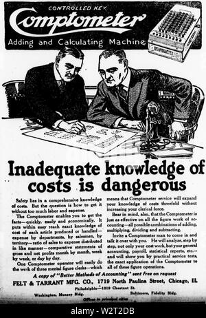 Comptometer ad 1917 (7 Stock Photo - Alamy