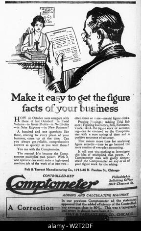 Comptometer ad 1917 (7 Stock Photo - Alamy