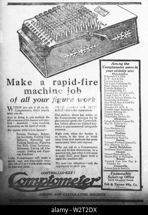 Comptometer ad 1917 (7 Stock Photo - Alamy