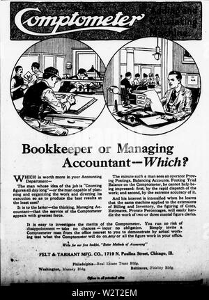 Comptometer ad 1919 Stock Photo - Alamy