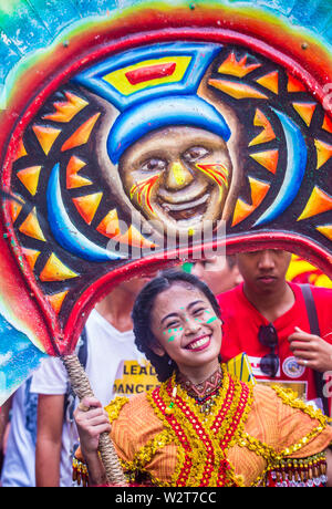 Participant in the Dinagyang Festival in Iloilo Philippines Stock Photo ...