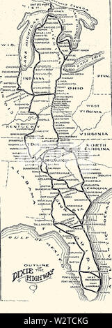 Dixie Highway Map - 2 Stock Photo - Alamy