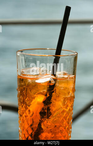 Refreshing Aperol Spritz cocktail isolated on white background Stock ...