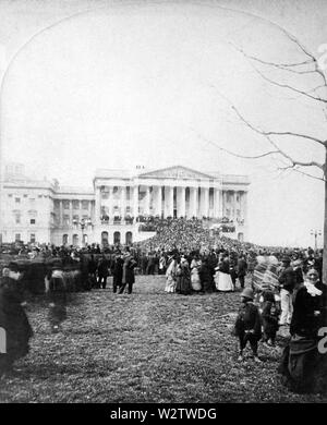1877 , WASHINGTON DC , USA : Crowd at the inauguration of President ...
