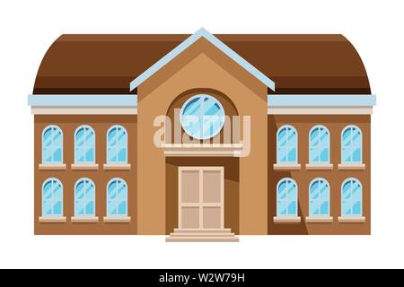 School classic building with windows Stock Vector Image & Art - Alamy