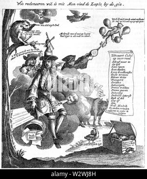 Cartoon on the French financial crisis, 1788, 1788 print Cartoon on the ...