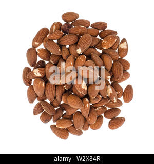 Wild uzbek almonds without shell on white background Stock Photo - Alamy
