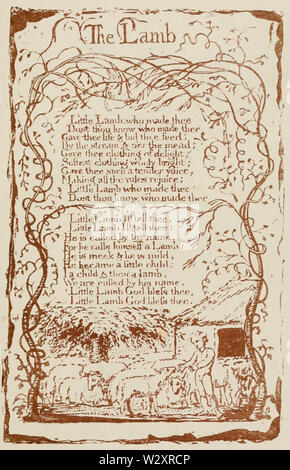 William Blake - the Lamb Stock Photo - Alamy