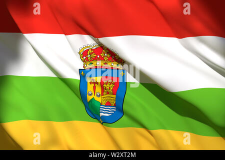 3d rendering of a Spanish La Rioja community flag silk Stock Photo - Alamy