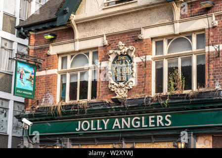 Jolly Anglers pub in Wood Green, London, UK. Small public house ...