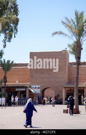 Square in Jewish Quarter of Marrakesh, Morocco Stock Photo - Alamy