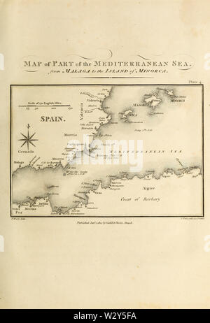 Map of the Island of Minorca (1803 Stock Photo - Alamy