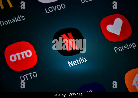 Smartphone, Display, App, Netflix Stock Photo - Alamy
