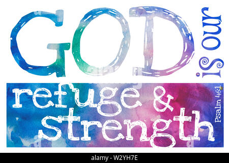 God is our refuge and strength (Psalm 46:1) - Horizontal poster with ...