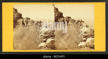 Mt. Washington carriage road, at ledge, looking up, N.H. , Mountains ...