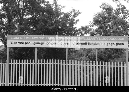 Llanfairpwllgwyngyll is a small village on Anglesey, Wales Stock Photo ...