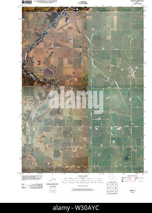 USGS TOPO Maps Iowa IA Marcus 175085 1969 24000 Restoration Stock Photo ...