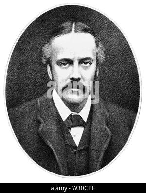 A portrait of Arthur Balfour, British statesman, captured in 1922 ...