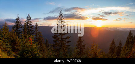 Beautiful Panoramic View of American Mountain Landscape during a ...