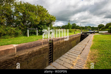 Top lock the Tardebigge flight of locks Worcester and Birmingham canal ...