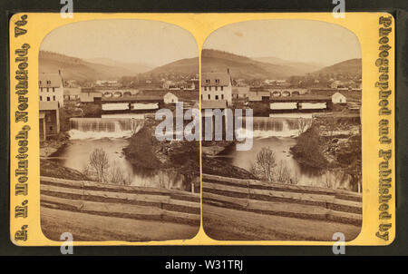 River and bridges, by McIntosh, R. M., b. 1823 Stock Photo - Alamy