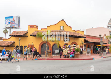 ENSENADA, MEXICO - MAY, 31, 2015: Street view of Ensenada Mexican city ...