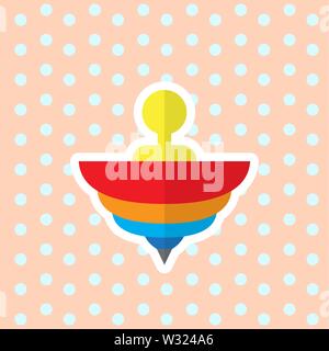 Isolated cute spin toy over a colored background - Vector Stock Vector ...