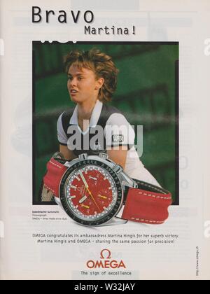 poster advertising OMEGA watch in paper magazine from 1993 year, The ...