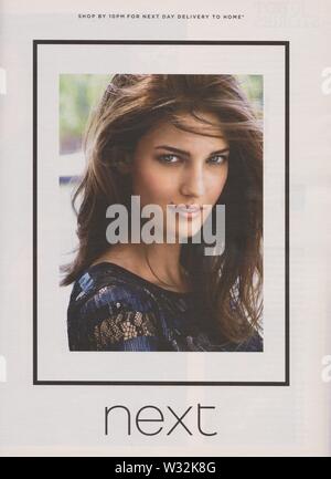 poster advertising Next fashion house in paper magazine from 2015 year ...